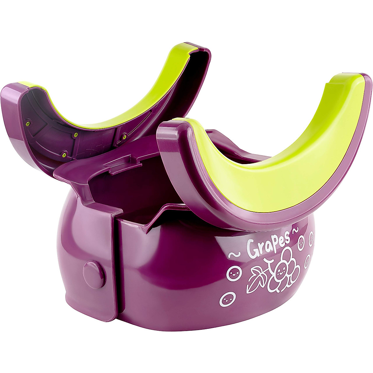 Portable Potty 2-in-1 Travel Toilet Seat & Compact Potty Trainer for Baby, Toddlers & Kids with Splash Guard & Liners (Grape)