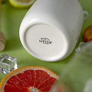 LIFVER Honey Jar with Wooden Dipper and Lid, Cute Ceramic Honey Bee Pot for Storage, Honey Pot with Handle for Sugar, Jam and Salsa, Birthday Housewarming Christmas Gift - 12 Ounce, White