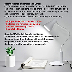 CeSunlight LED Desk Lamp, 3 Lighting Modes and 6 Brightness Levels, 10W Flexible Gooseneck Table Lamp for Living Room and Study, Remote Control with Timing Function, AC Adapter Included (White)