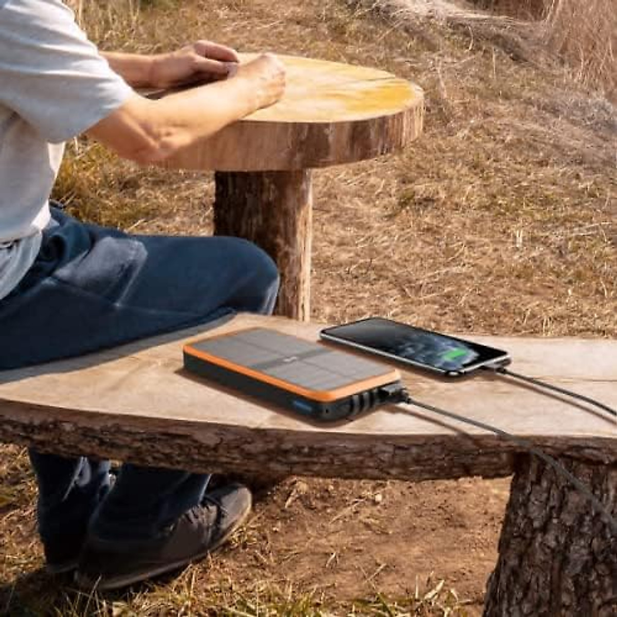 superallure Solar Charger Power Bank, Portable Charger,43800mAh Qc3.0 Fast Charger(Deep Orange)