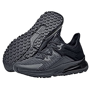 Shoes for Crews Gia, Women's Slip Resistant Work Shoes, Black, Size 7