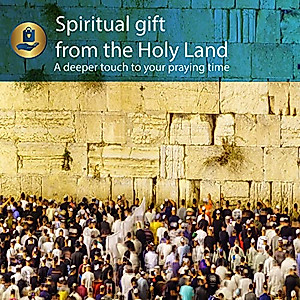 Ateret Judaica Traditional Tallit Prayer Shawl from Israel, supervised kosher, with Bracha on The Neck. with Matching Fabric Cover & Free Clear Plastic Cover