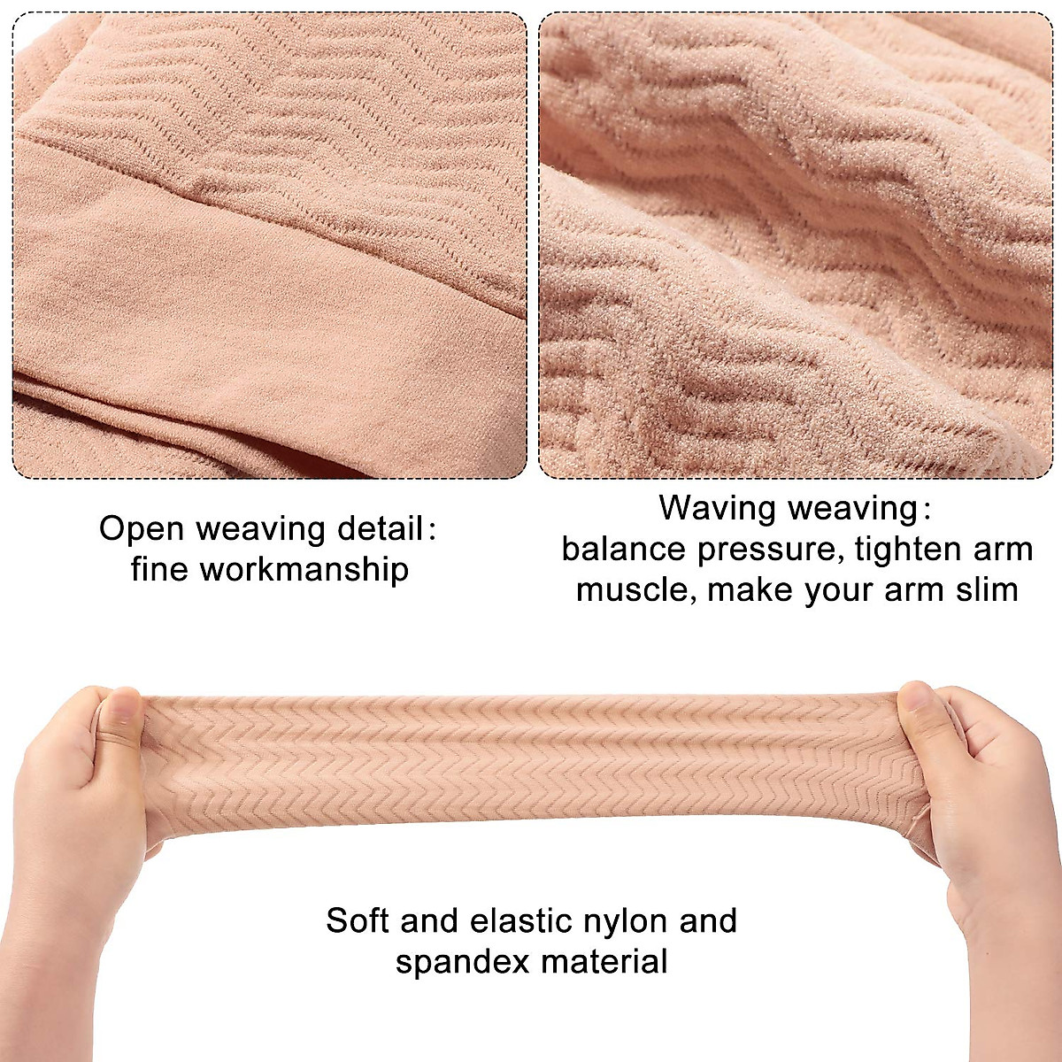 8 Pairs Arm Shapers Set Upper Arm Compression Sleeve Slimming Arm Warps Arm Slimming Shaper for Woman Cooling Arm Sleeves Cover Sun Sleeves Cover with Thumb Hole