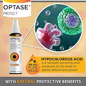 Optase Protect Eyelid Cleansing Spray - Hypochlorous Acid Spray for Daily Protection - Soothing for Dry Eye, Blepharitis, and Stye Treatment - Hypochlorous Acid Eyelid Cleanser - 100 ml