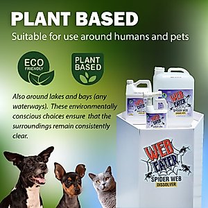 WEB EATER 1 Gal Refill | Spider Pest Control | Web Dissolver | Spider Deterrent