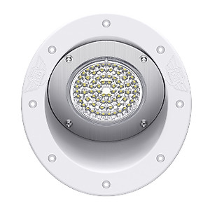 Leisure LED RV Exterior Round Flood Porch Utility Light - White 12v 1100 Lumen Lighting Fixture Replacement Lighting for Weekend Warrior RVs, Trailers, Campers, 5th Wheels (White)