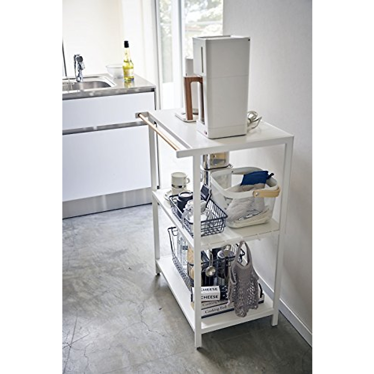 Yamazaki Home Tower 3-Tiered Storage Rack – Kitchen Shelf Organizer.