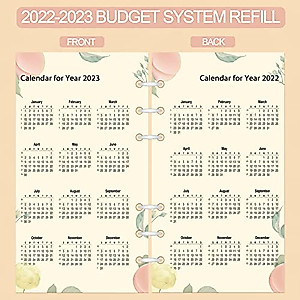 2023-2024 Weekly & Monthly Planner,A6 Budget System Refill for Budget Binder Cover,6 Hole Budget Planner Money Envelopes Organizer for Wallet,Binder Money Organizer for Cash(A)
