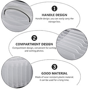 DOITOOL Photo Storage Box Organizer with Inner Cases and Handle Craft Storage Solution for Pictures Organization and Easy Access Ideal for Photo Archiving and Keeping Memories Safe