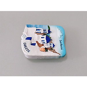 Santorini Greece 3D Fridge Magnet Tourist Souvenir Gift Home & Kitchen Decoration Magnetic Sticker Santorini Greece Refrigerator Magnet Collection