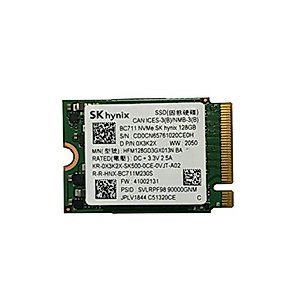 SK hynix BC711 128GB PCIe NVMe M.2 2230 Gen 3 x 4 SSD, 0X3K2X, HFM128GD3GX013N, OEM Package