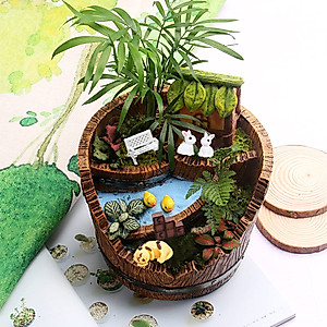 BeelDeel 100 Pcs Miniature Fairy Garden Accessories Outdoor Micro Landscape Figurines, DIY Ornament Fairy Garden Kit, Animals Miniature Figurines for Terrariums Potted Plant Bonsai Garden Decoration
