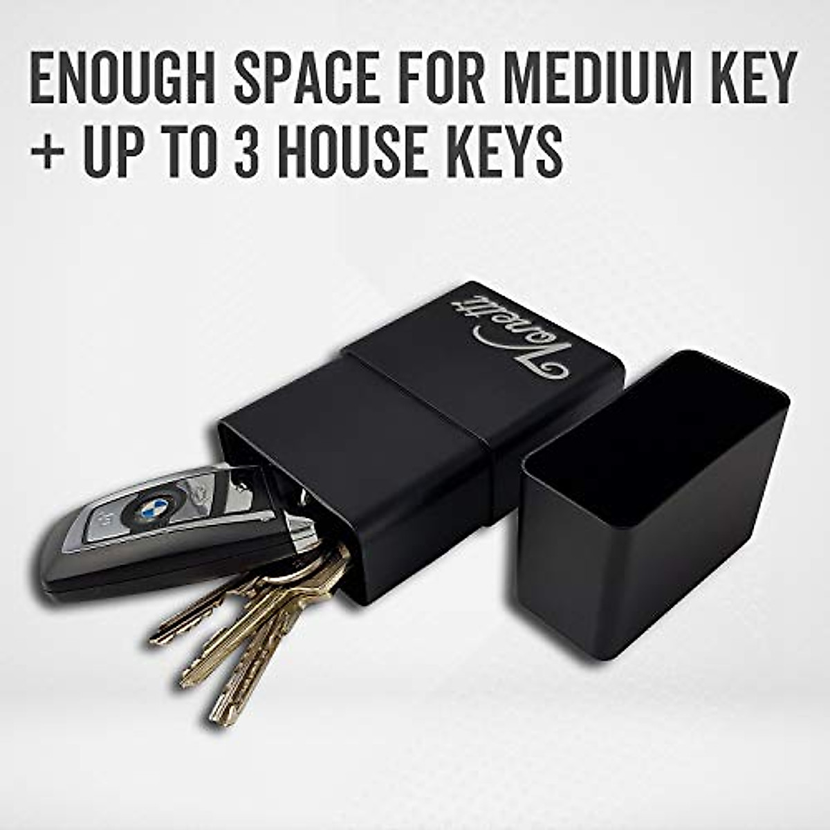 VONETTI Alpha Shield Grande - Premium RFID Signal Blocker Box - Smart Car Key Faraday Signal Protector, Keyless Go RFID Blocking Case, Crypto Wallet Safe Box, Signal Blocker Faraday Tin (Black)