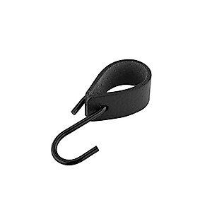 Brute Strength - Multifunctional Leather S-Hooks - Anthracite - 6 Pieces - S Shaped Hooks - Coat Hook - Leather Hooks - Leather s Hooks - Black s Hooks - Kitchen Hooks