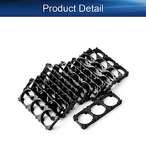 Heyiarbeit 15pcs Battery Holder Bracket 32650 Cell Safety Shockproof Plastic Battery Pack Triple Holder Bracket Cylindrical Cell Spacer Protection Board for DIY Fixed Battery