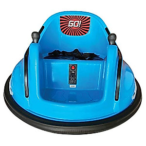 The Bubble Factory Electric RC Kids Bumper Car with Light and Music , Blue Large