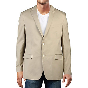 Lauren by Ralph Lauren Mens Sport Coat R Twill Two-Button Beige 38