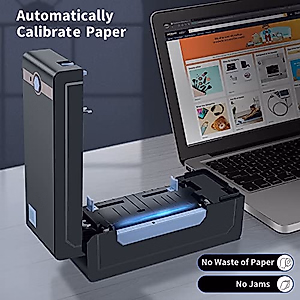 JADENS Bluetooth Thermal Shipping Label Printer – Wireless 4x6 Shipping Label Printer, Compatible with Android&iPhone and Windows, Widely Used for Ebay, Amazon, Shopify, Etsy, USPS