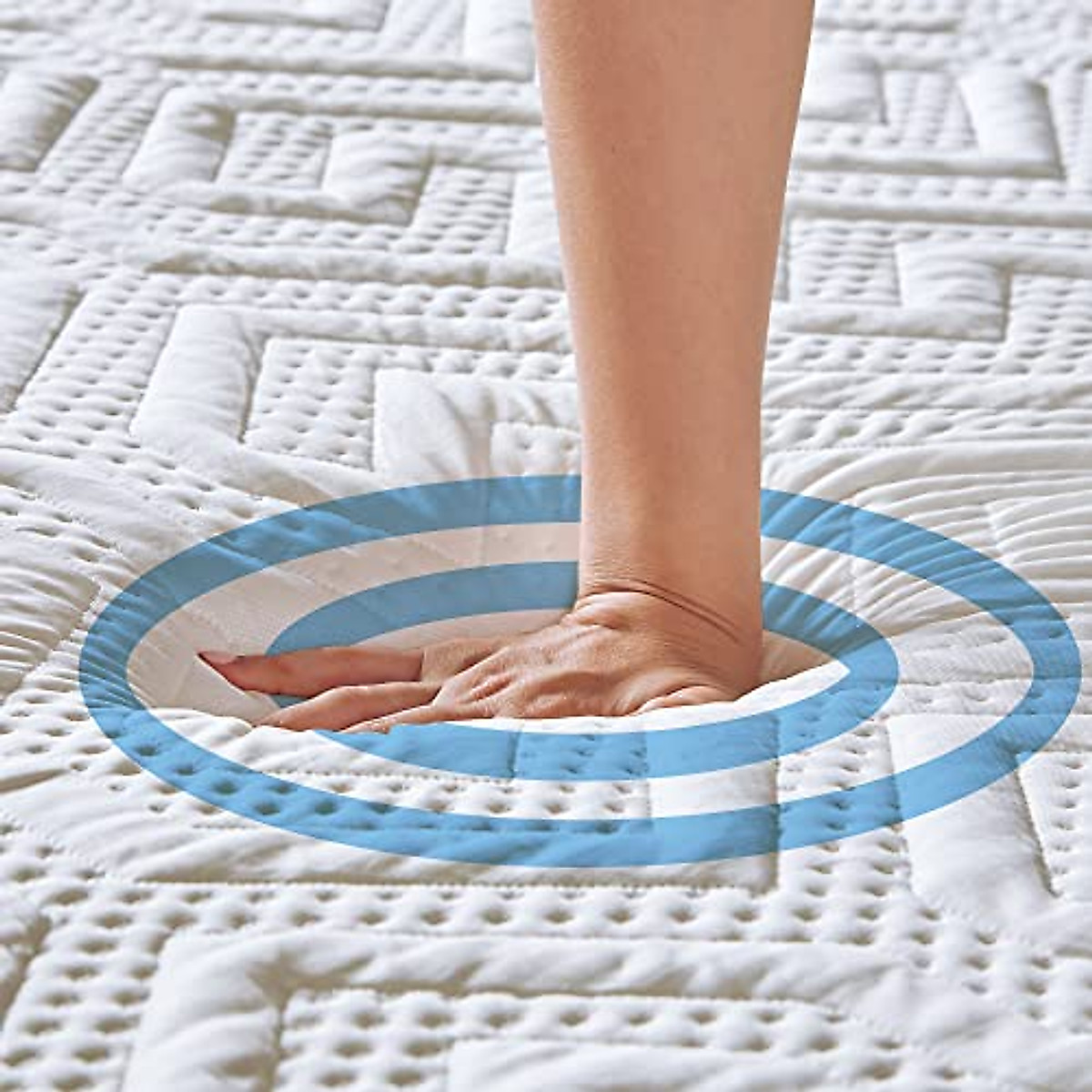 KISLOT KS 10 Inch King Memory Foam Mattress - Cooling Top Cover and Cooling Gel Infused Memory Foam for Cool Sleep & Pressure Relief – Fiberglass Free