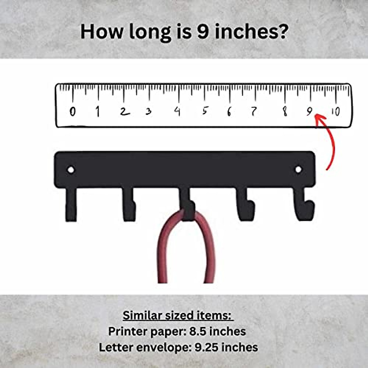 The Metal Peddler Horse #7 Key Rack Hanger - 9 inch Wide - Made in USA