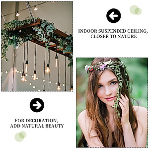 2 PCS 66ft Artificial Vines Artificial Eucalyptus Leaf Garland Fake Hanging Plants Leaves Ribbon Green Leaves Ribbon Decorative for Baby Shower Home Wedding Party Balloon Garland DIY Craft