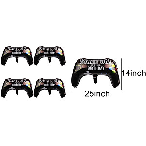 4PCS Video Game Balloons Game Remote Controller Foil Aluminum Birthday Balloon Party Game Themed Party Decorations