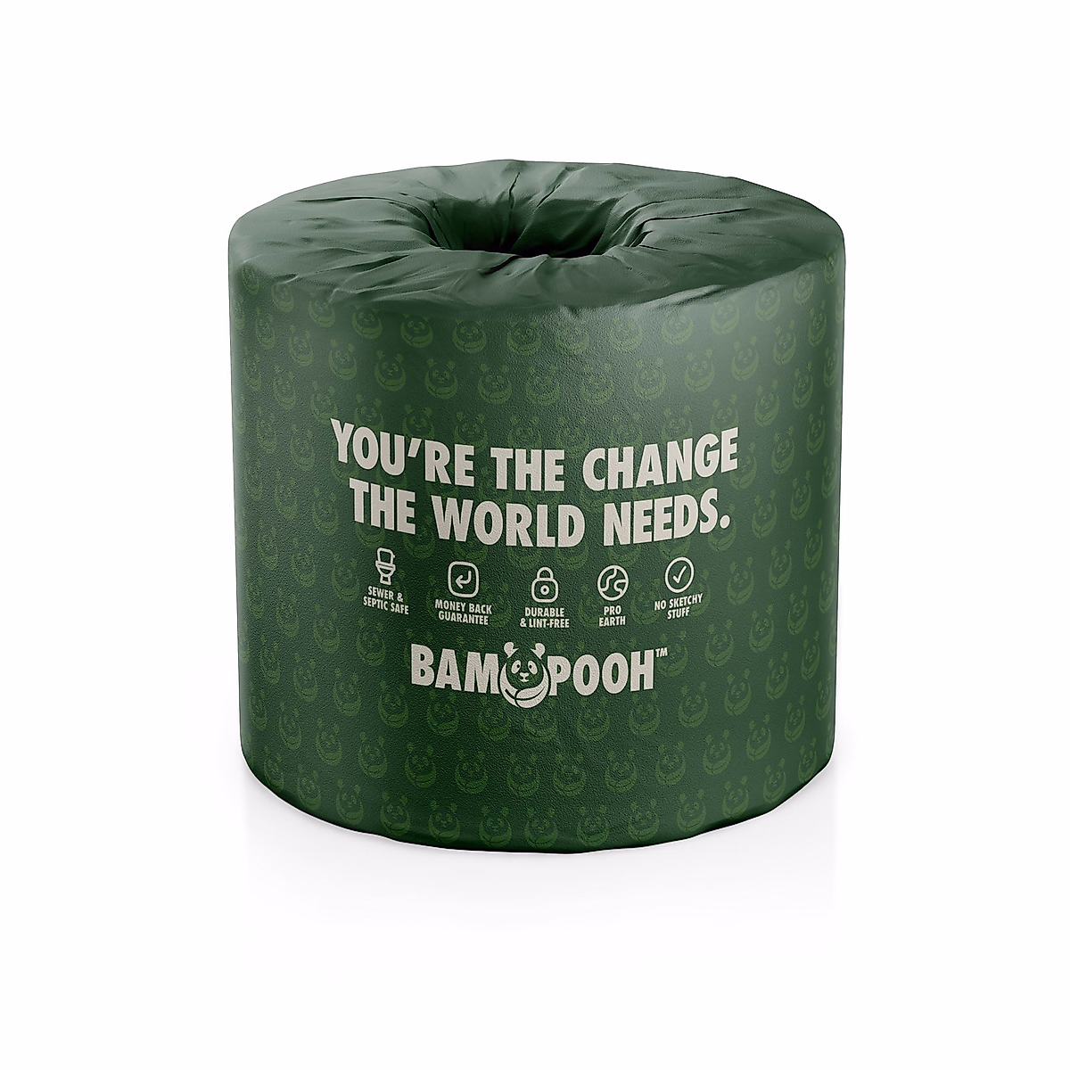 Bampooh Sustainable 3-Ply Bamboo Toilet Paper (24 Rolls) - Soft, hypoallergenic, Tree & Lint Free