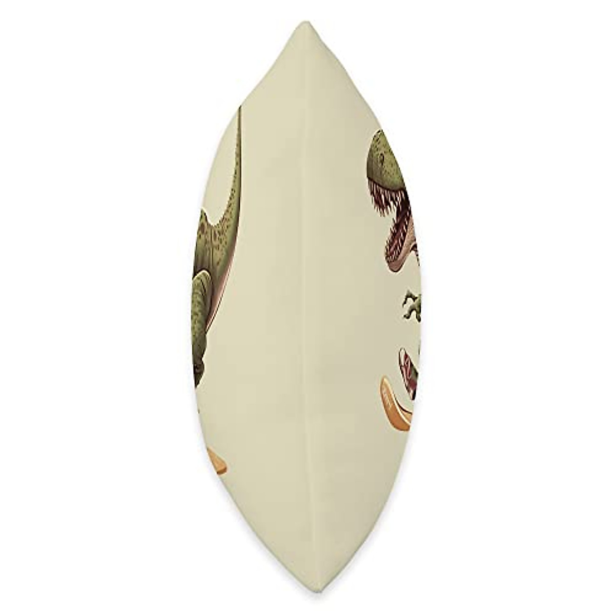 Dinosaur Apparel for Boys and Girls Skating Dinosaur T-rex on Skateboard Throw Pillow, 18x18, Multicolor