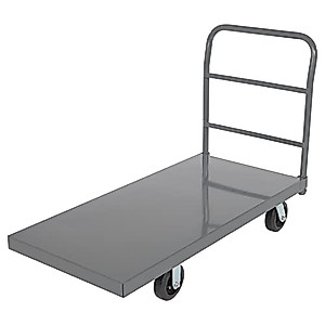 Vestil ECSPT-2448 Steel Smooth Deck Platform Truck 24 In. x 48 In. 2000 Lb. Capacity Black