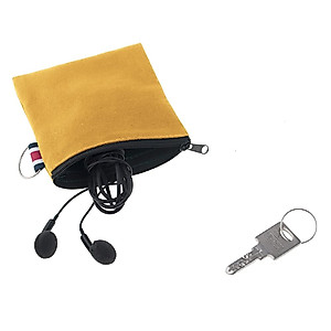 Muka 12 Pack Coin Pouch 4-1/4 x 4-1/4 Inches Cotton Canvas Bags with Metal Ring Mixed Colors, Jewelry Case