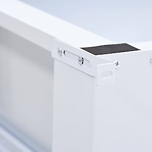 Tidyard Washing and Drying Machine Pedestal with Storage Drawer Non Slip Steel Dryer Stand White 27.2 x 27.2 x 12.8 Inches (W x D x H)