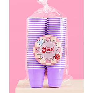 xo, Fetti Party Decorations Lavender Purple Plastic Shot Glasses - 50 Matte Disposable 2 oz Cups | Bachelorette Party, Birthday Party, Party Favors, Baby Shower Supplies