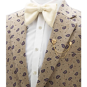 A N KINGPiiN Lapel Pin for Men Shield with Crown Symbol and Hanging Chain Alloy Brooch Suit Stud, Shirt Studs Men's Accessories (Gold)