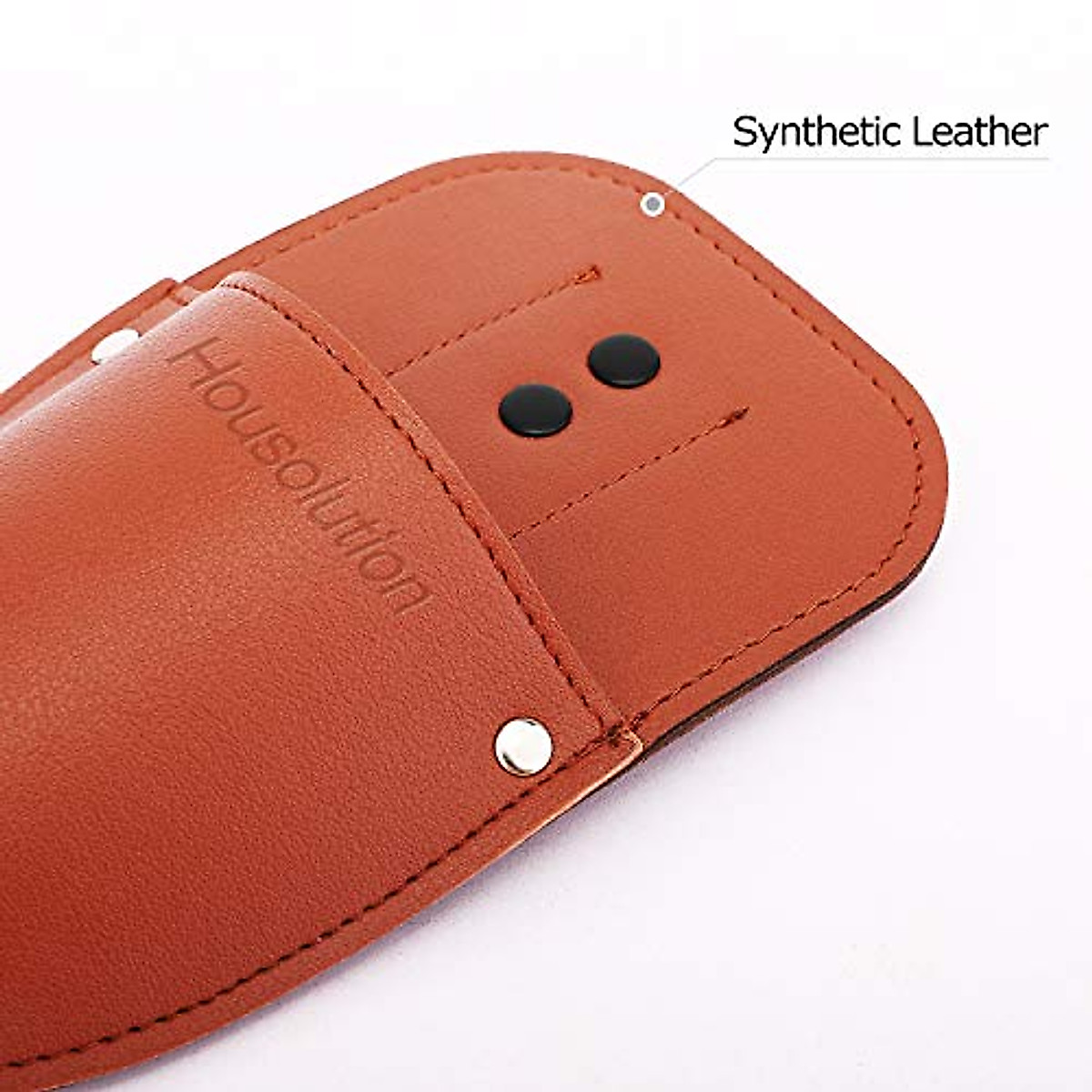 Housolution Garden Pruner Sheath, Pruner Tool Holster, Premium PU Leather Holster Protective Case Cover Scabbard for Gardening Pruning Shears Scissor - Brown
