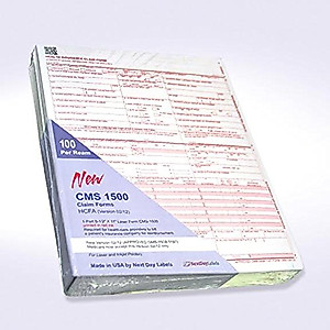 New CMS 1500 Claim Forms - HCFA (Version 02/12) 100 per Ream