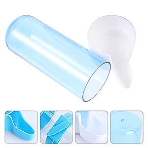 STOBOK 4 pcs Bird Feeder Drinker Set Plastic Water Dispenser Cage Automatic Parrot Drinking Feeder for Parrot Parakeets Canaries Finches Budgie