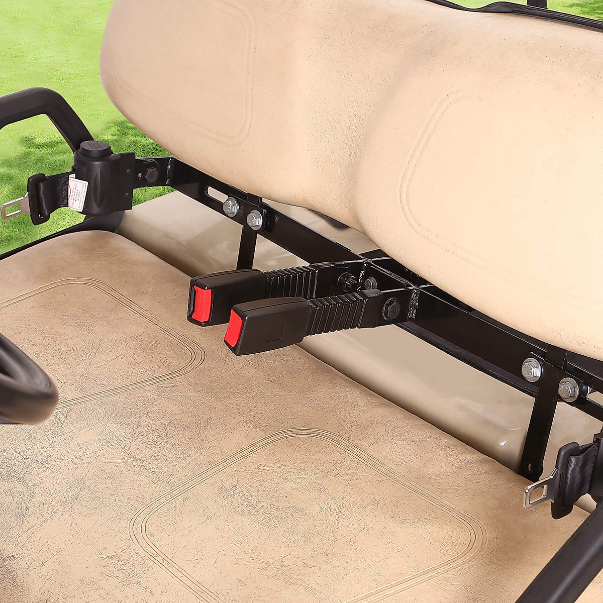 10L0L Universal Seat Belts Kit for Yamaha EZGO Club Car Golf Cart, 42 Inch Retractable Street Legal Seat Belts, Set of 2
