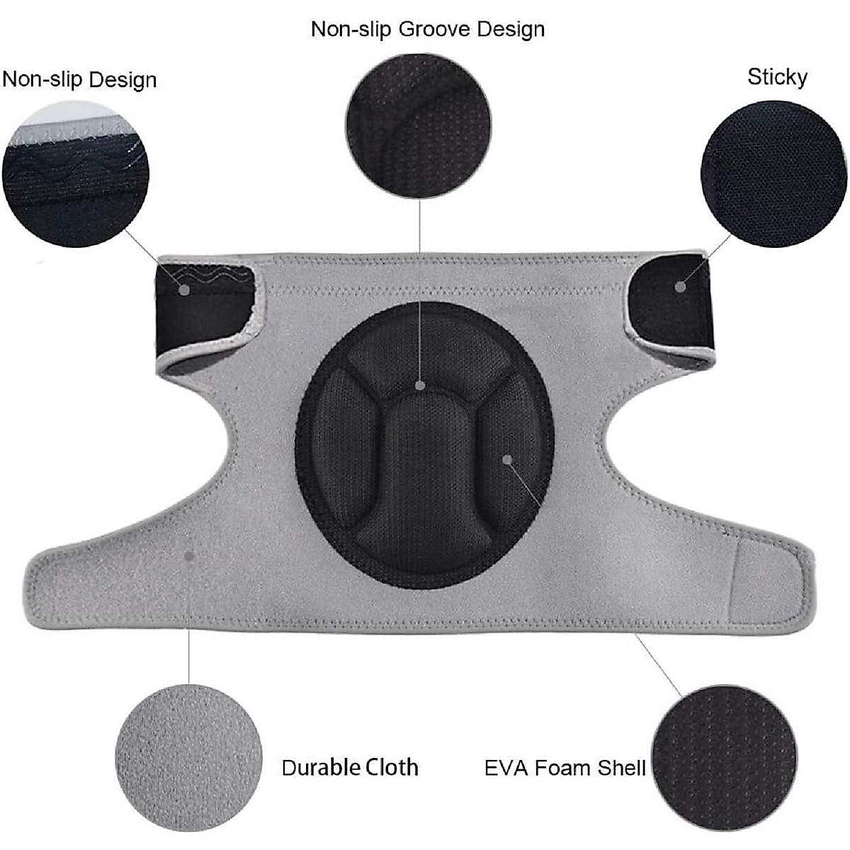 JYSW Knee Pads Comfortable Non-Slip, Thick Extra Foam Cushion for Scrubbing Floors, Gardening, Yoga & Construction, Soft Inner Liner, Strong Double Straps and Adjustable Easily