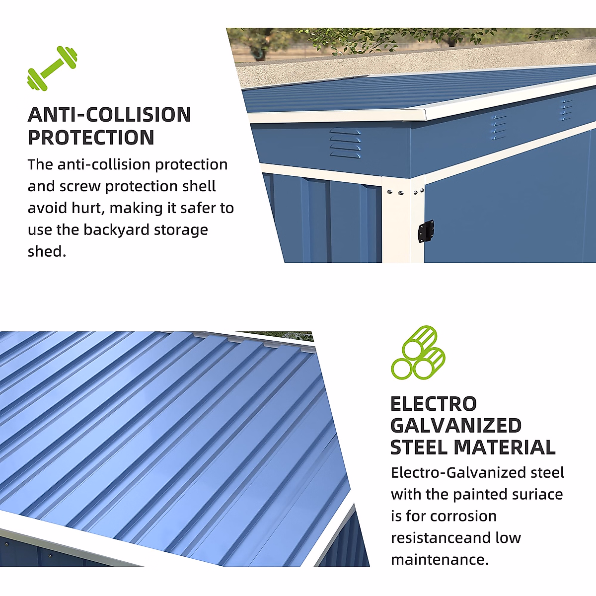 SUXXAN Metal Outdoor Small Storage Shed 3FT x 3FT, Steel Utility Tool Shed Storage House, Metal Sheds Outdoor Storage for Backyard Garden Patio Lawn,Blue