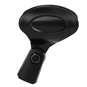 01 02 015 Microphone Clip, Wide Application 180° Rotatable Convenient Strong Toughness Microphone Holder Lightweight with 5/8in to 3/8in Screw for Wired Mic