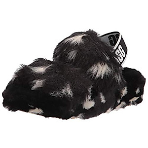 UGG Women's OH Yeah Spots Slipper, Black, 7