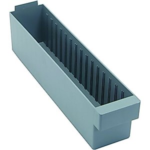Quantum Storage Systems QED604GY Super Tuff Euro Drawers, 17-5/8" L x 3-3/4" W x 4-5/8" H, Gray (Pack of 24)
