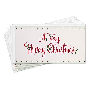 Hallmark Pack of Christmas Money or Gift Card Holders, Very Merry (6 Holiday Cards with Envelopes)