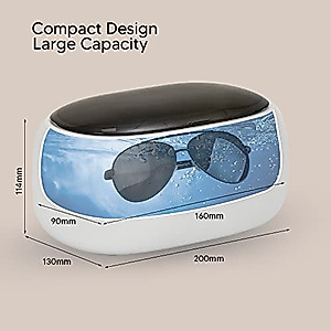 Adiding Ultrasonic Jewelry Cleaner, 650mL Professional Ultrasonic Cleaner with 5 Digital Timer, Degas Mode, 45kHz Jewelry Cleaner Ultrasonic Machine for Eyeglasses Watch Rings Necklaces Coins Dentures