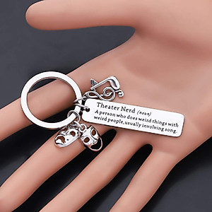 Gzrlyf Theater Nerd Gifts Musical Theatre Keychain Funny Theater Gifts Broadway Theater Gifts Theatre Lover Gifts (Keychain)