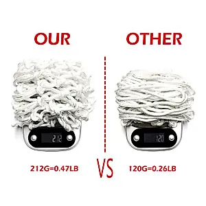 Heavy Duty Basketball Net Replacement, (7.47 oz) Upgrade Professional Basketball Net,All-Weather Anti Whip 21 inches Standard Thick Nets, 12 Loops for Indoor and Outdoor Replacement Net (White)