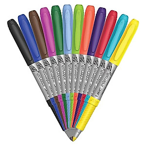 BIC Mark-it Gripster Permanent Markers (BICGPMAP12ASST), assorted, 12-count