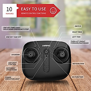 DEERC DE51 Remote Control Helicopter Altitude Hold RC Helicopters with Gyro for Adult Kid Beginner,2.4GHz Aircraft Indoor Flying Toy with 3.5 Channel,High&Low Speed,LED Light,2 Battery for 20 Min Play