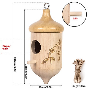 Hummingbird House,Wooden Hummingbird Houses for Outside for Nesting, Gardening Gifts Home Decoration,3 Pack