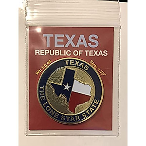 Puzzometry Seal of The Republic of Texas Challenge Coin - Seal of The Republic of Texas, 1.5 Oz, Commemorative Coin, Republic of Texas, Six Flags of Texas, Texas State Seal. Texas Challenge Coin